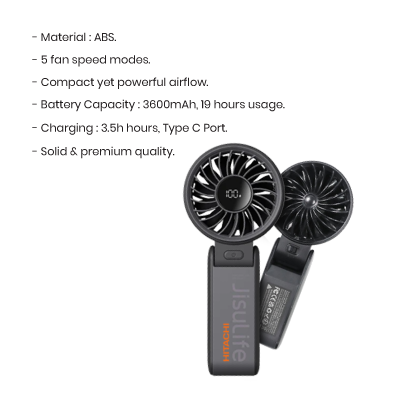 JISULIFE Handheld Fan Life 7 – 3600mAh - Syrix Global