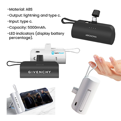 FLEX 2-in-1 Mini Power Bank - 5000mAh - Syrix Global